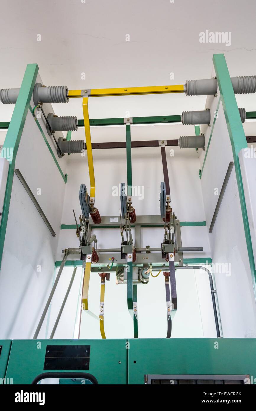 Electric connection lines Stock Photo - Alamy