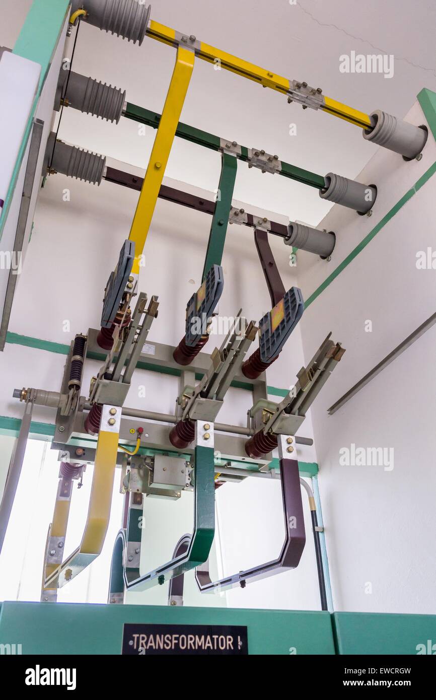 Electric connection lines Stock Photo - Alamy
