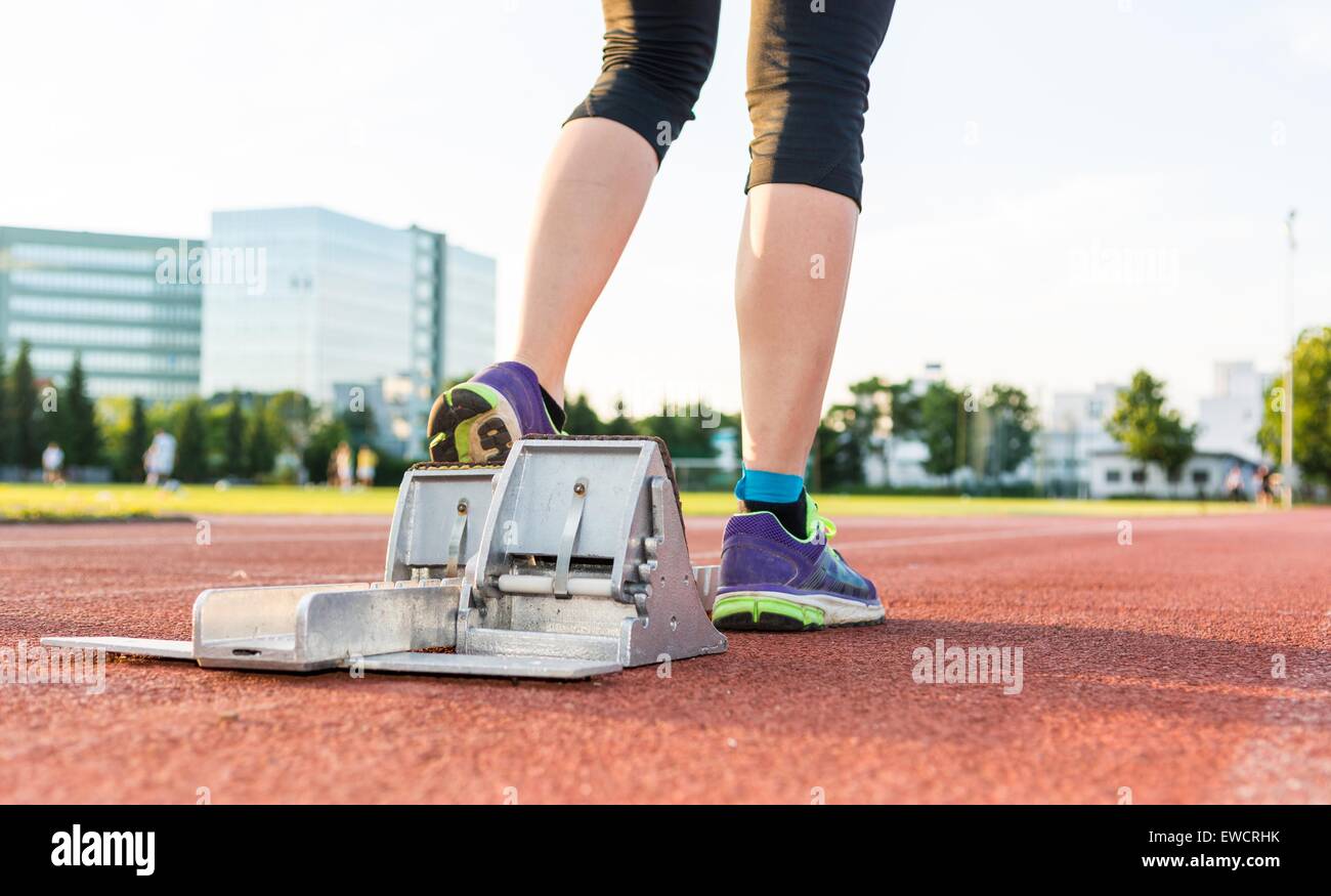 Sprinter ready to start Stock Photo - Alamy