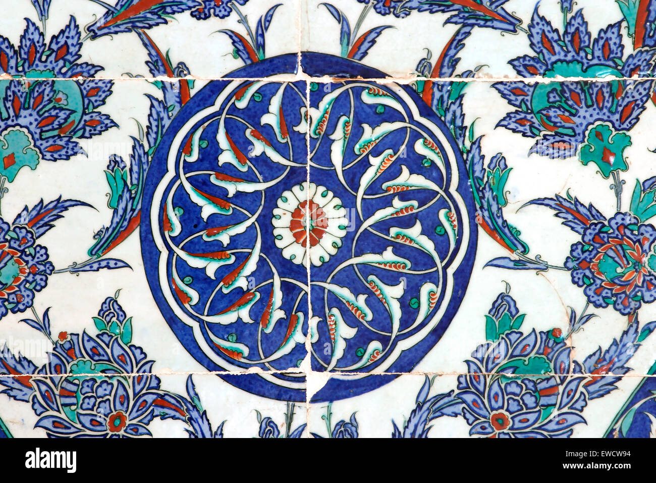 Tile in Rustem pasa Mosque, Istanbul, Turkey Stock Photo - Alamy