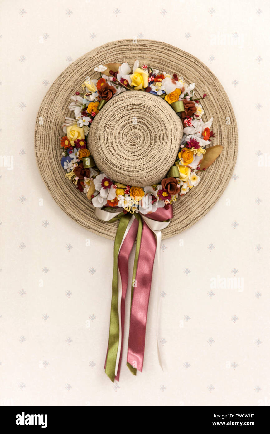 Decorated rush hat Stock Photo - Alamy
