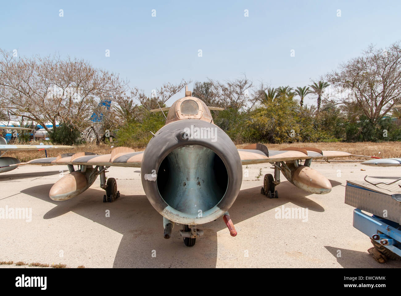 HATZERIM, ISRAEL - APRIL 27, 2015: Mikoyan-Gurevich MiG-15 - jet ...