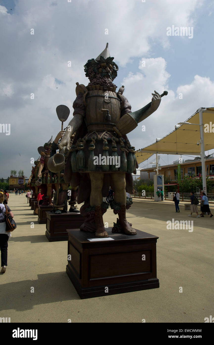 Italy - Milan - Expò Statue celebrating the food on the indication of ...