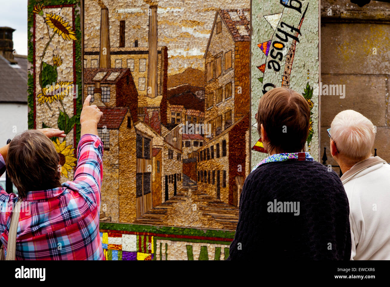 Well Dressing in Youlgreave Peak District Derbyshire England UK a local ...