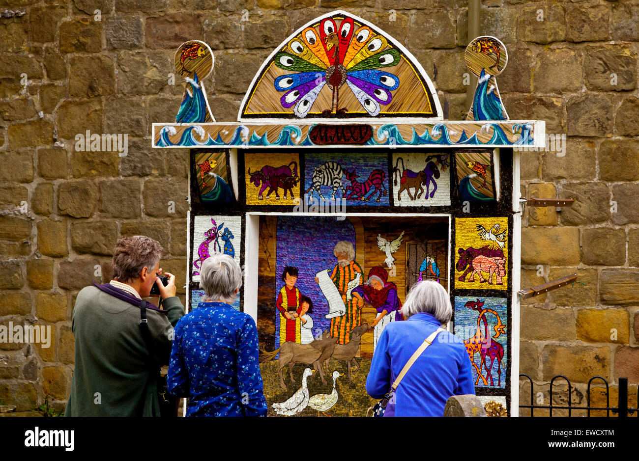 Well Dressing in Youlgreave Peak District Derbyshire England UK a local ...