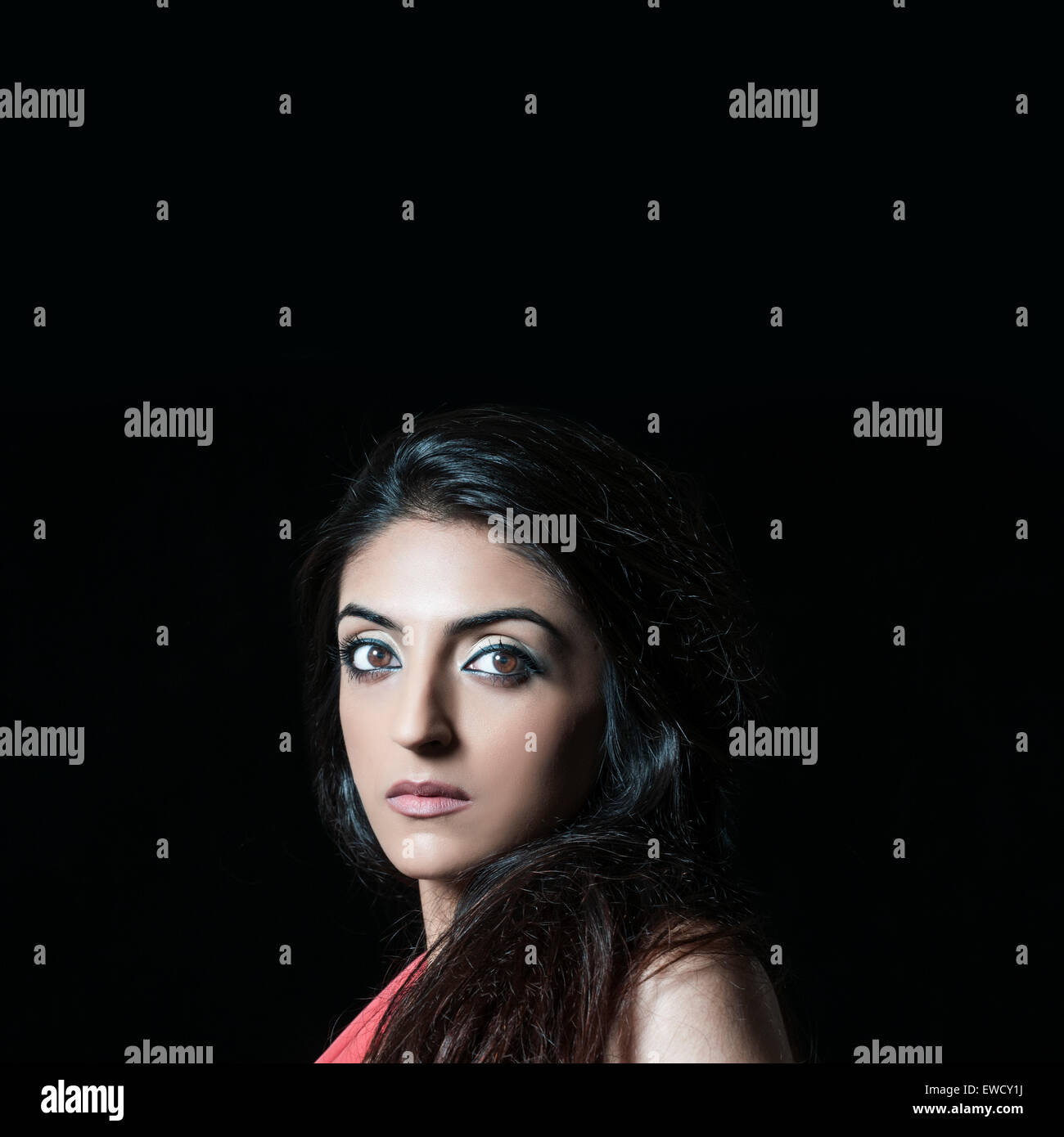 Serious young woman Stock Photo - Alamy