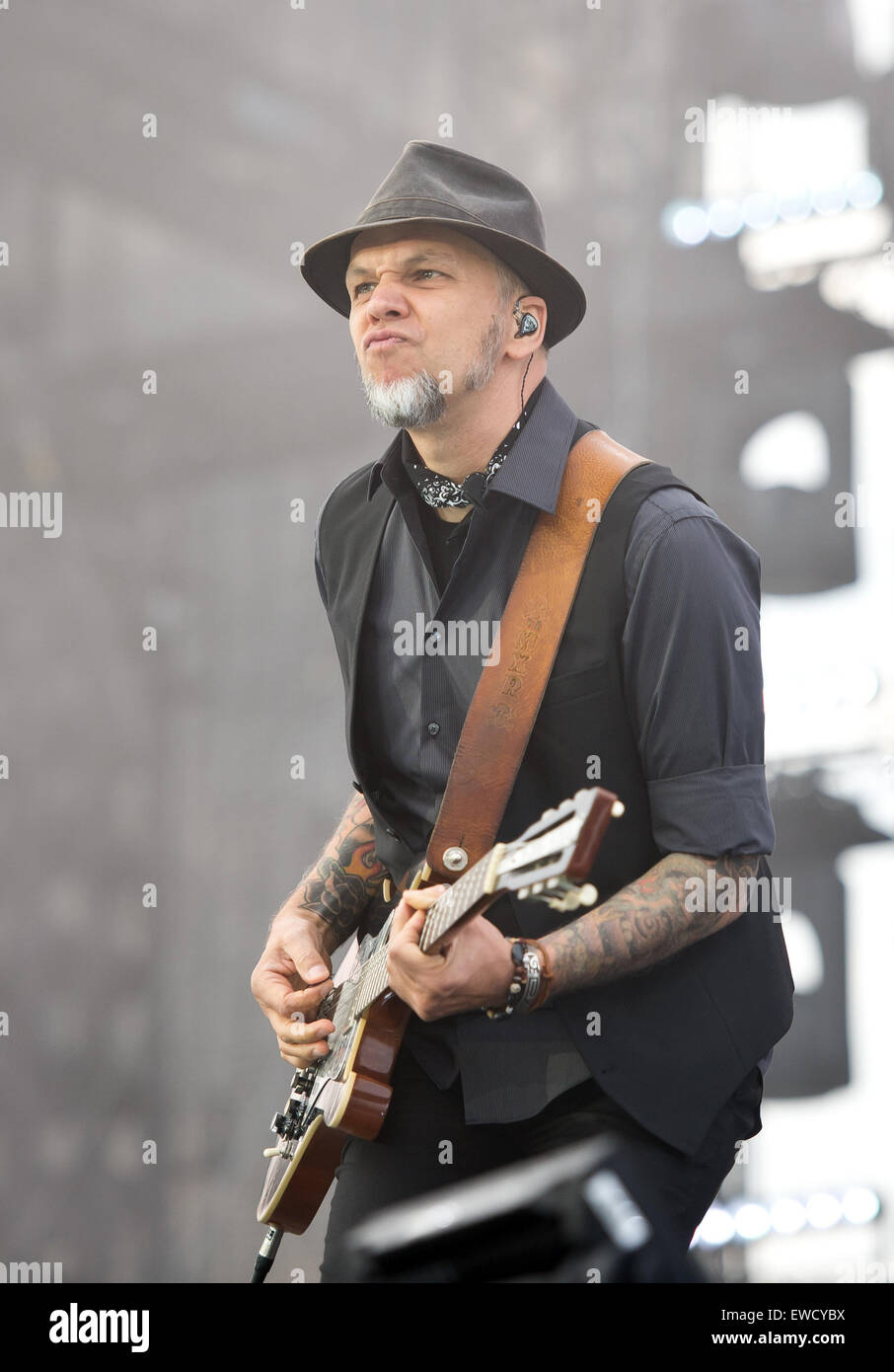 Hockenheim, Germany. 19th June, 2015. Guitarist Matthias Roehr of the ...