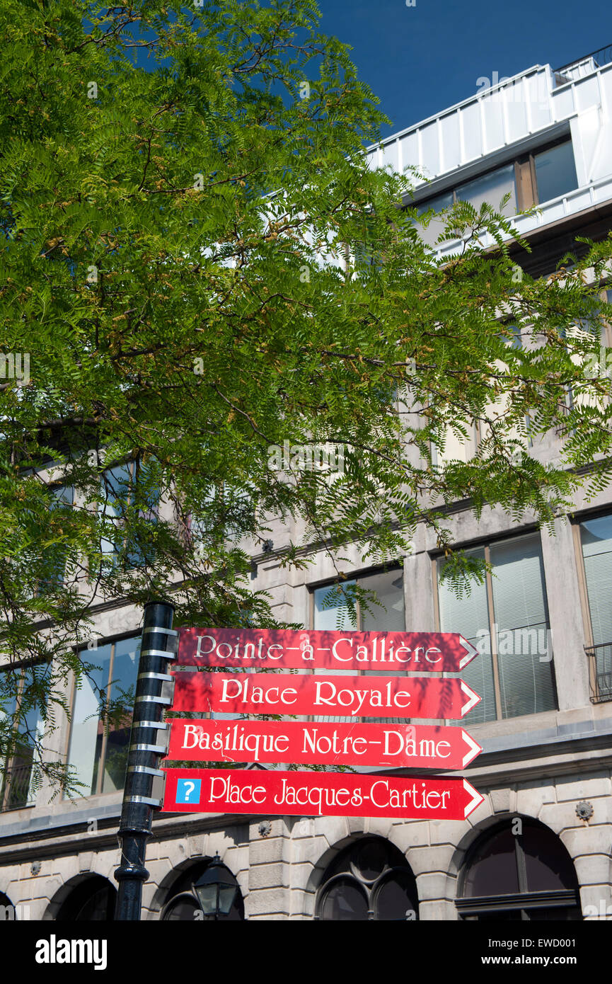 French signs quebec hi-res stock photography and images - Alamy