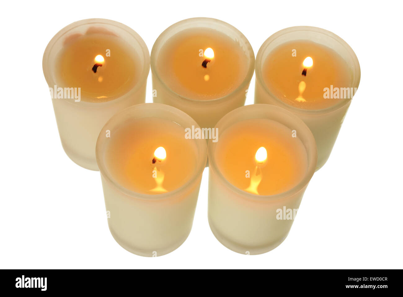 Glass candles Cut Out Stock Images & Pictures - Alamy