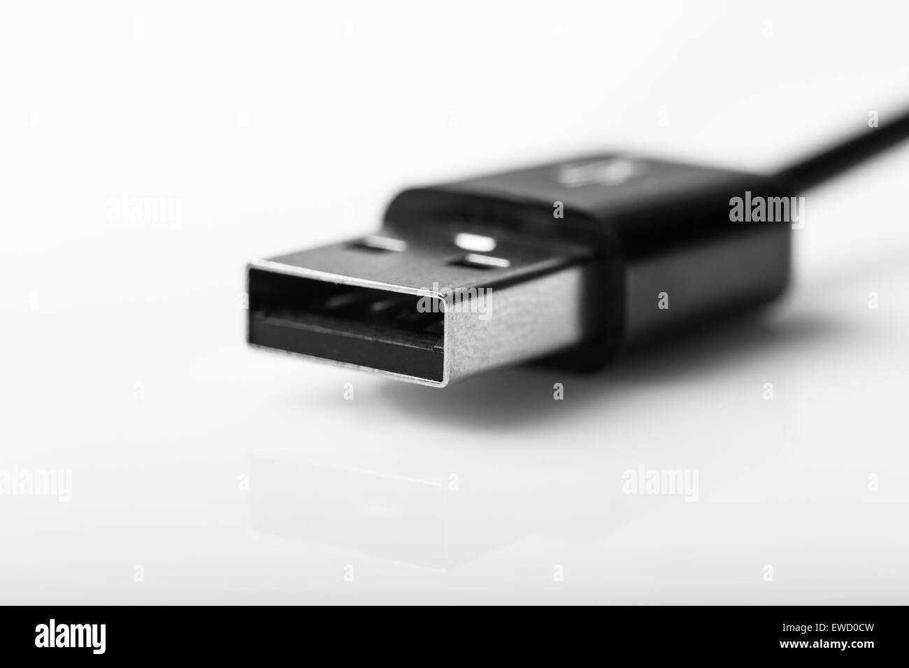 close up image of the metal end of a usb cable Stock Photo - Alamy
