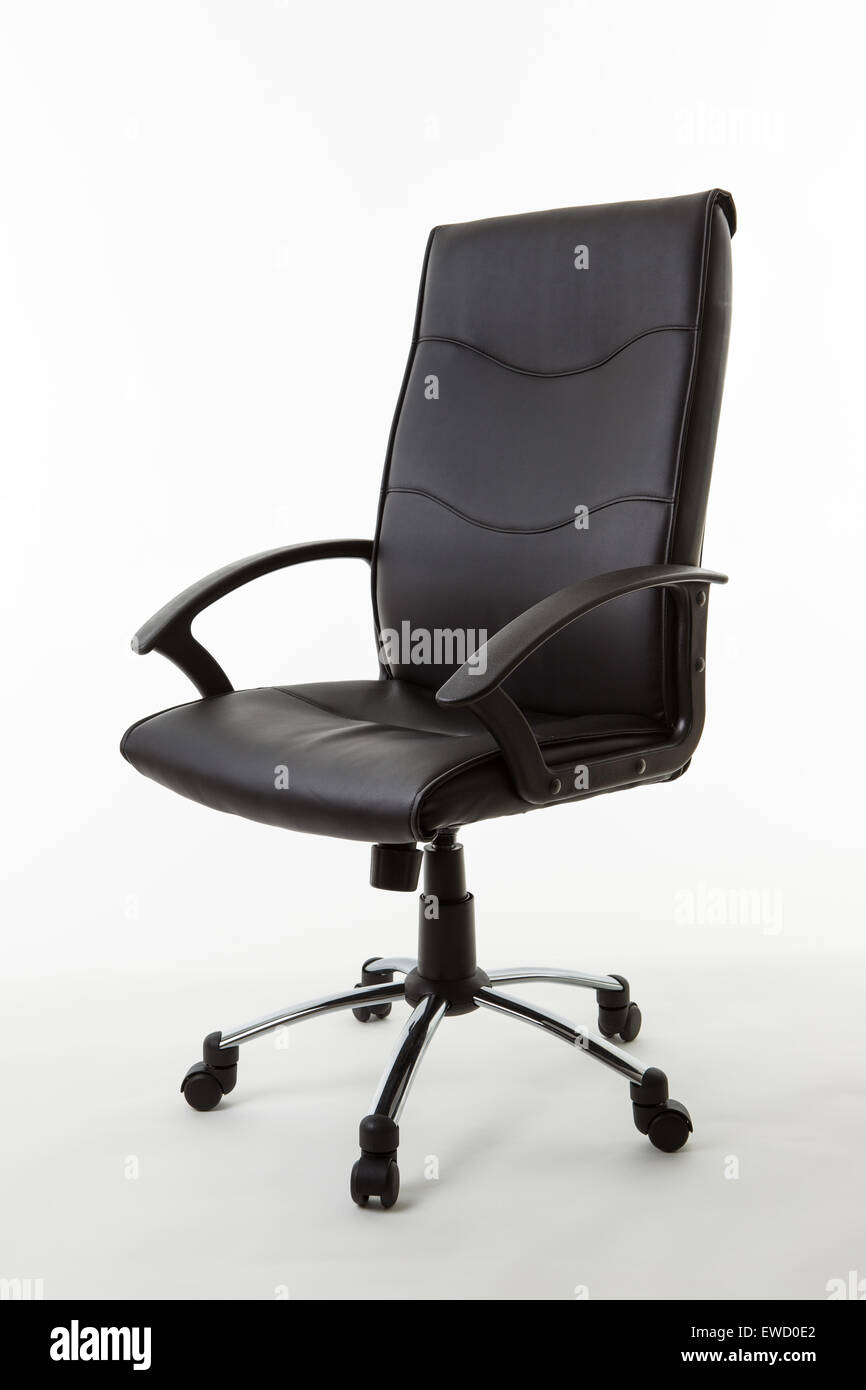 single office chair on white background Stock Photo - Alamy