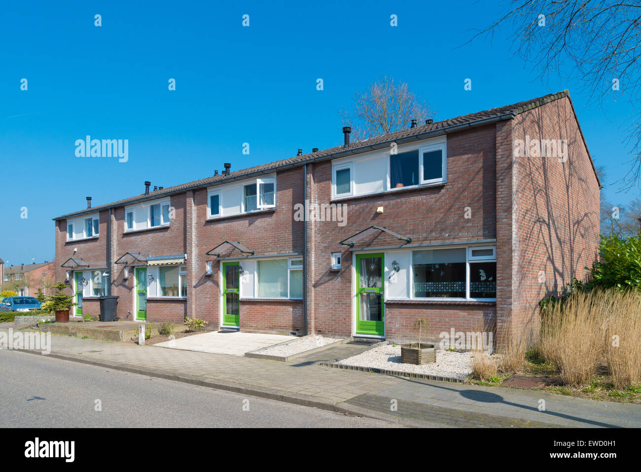 row of residential houses in the netherlands Stock Photo - Alamy