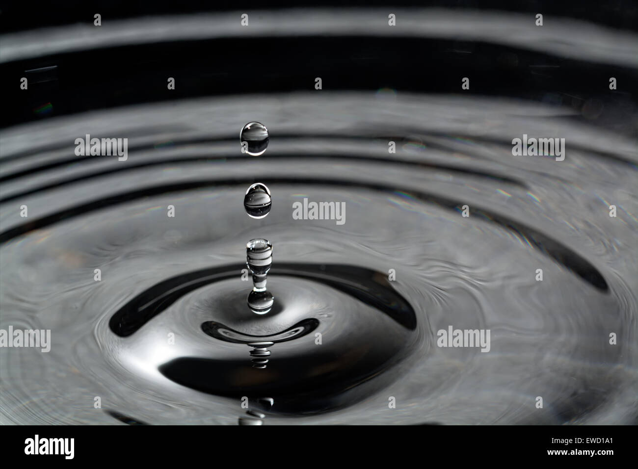 water drop falling over water Stock Photo - Alamy