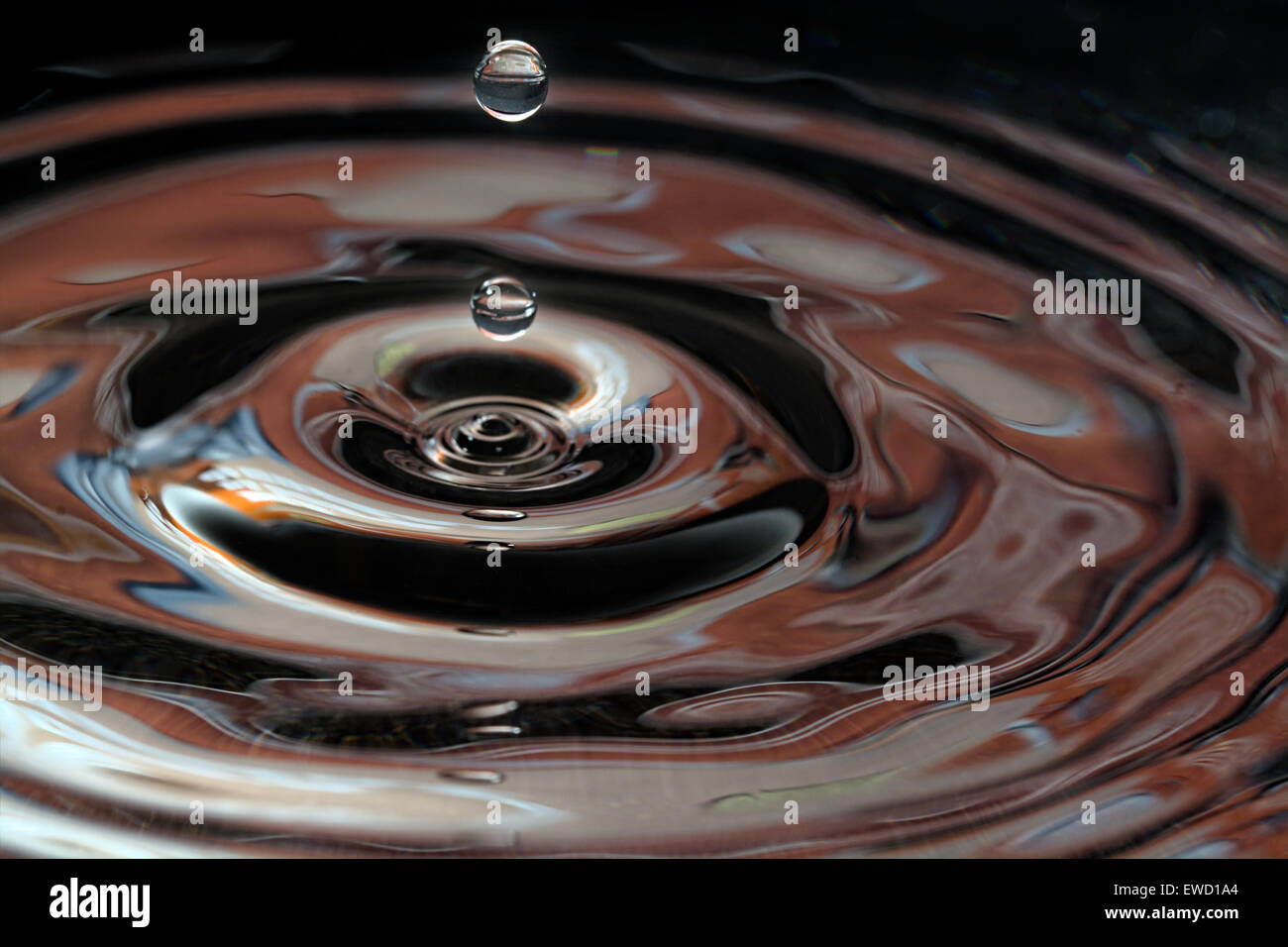 water drop falling over water Stock Photo - Alamy