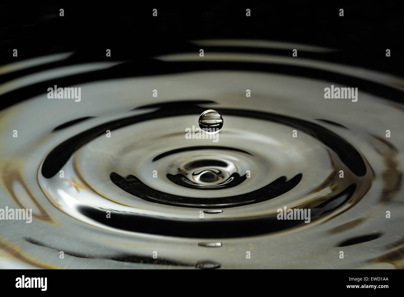 water drop falling over water Stock Photo - Alamy