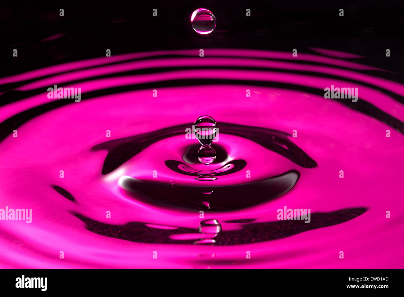 water drop falling over water Stock Photo - Alamy