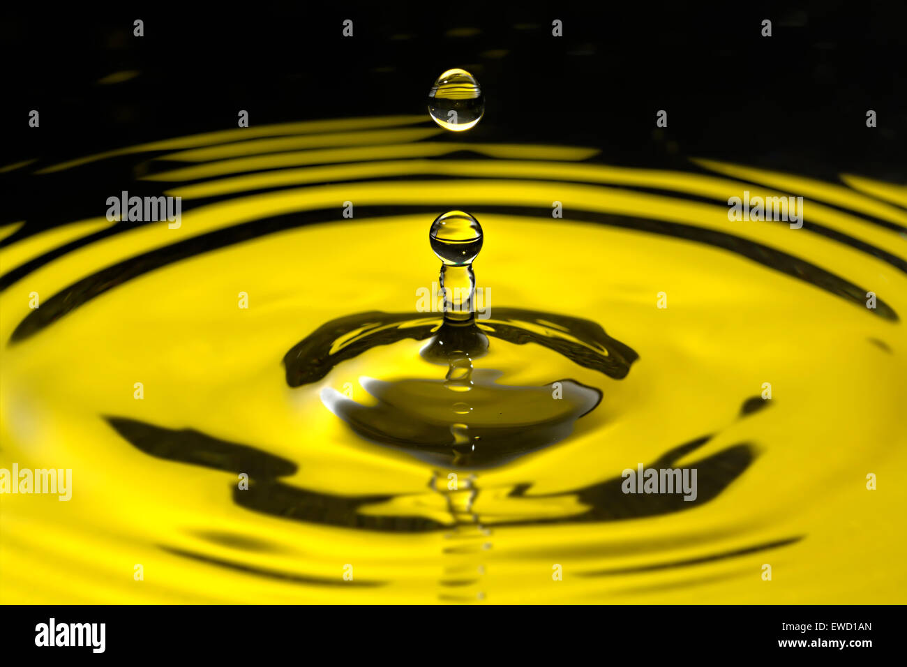 water drop falling over water Stock Photo - Alamy