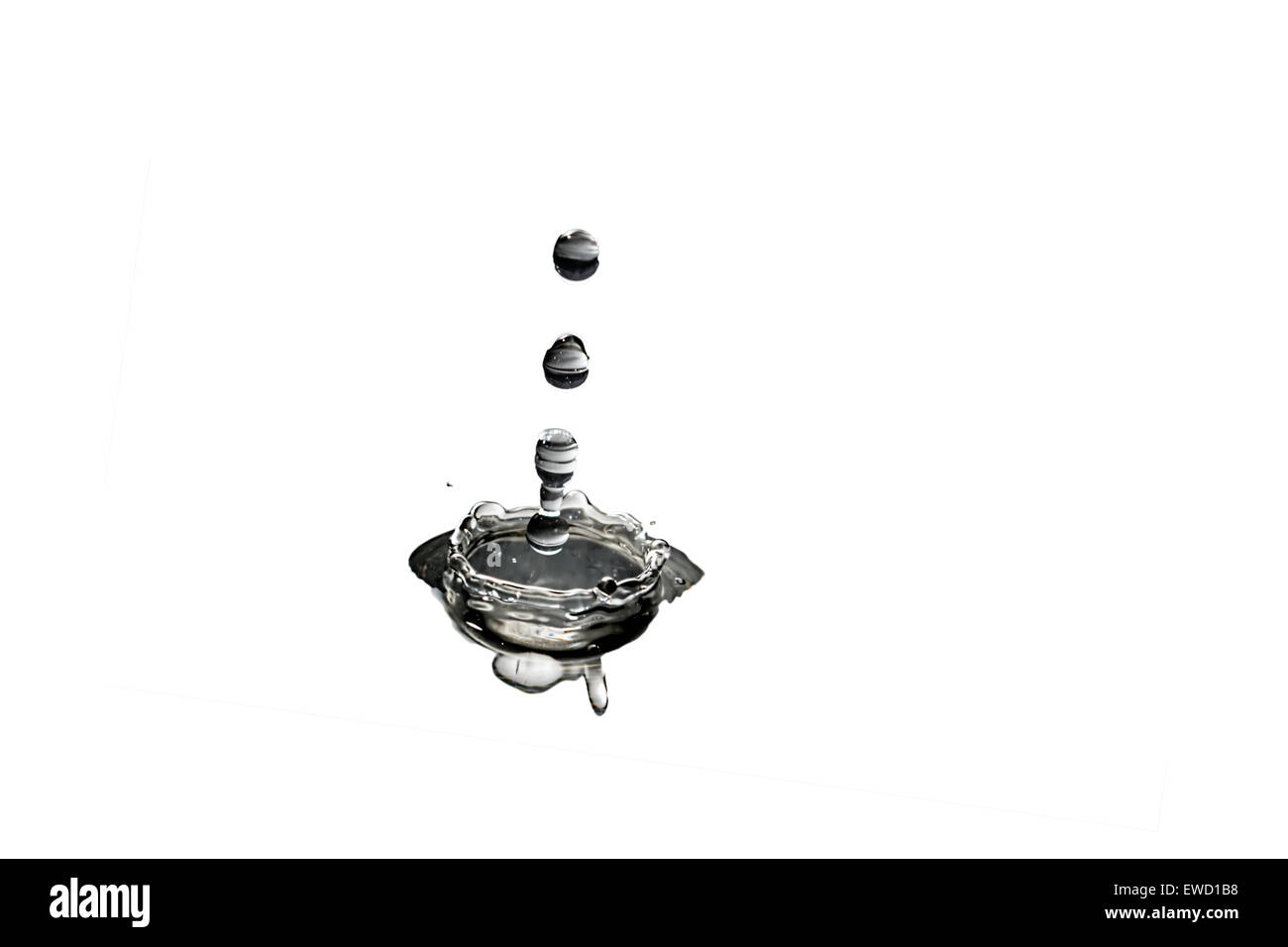 water drop falling over water Stock Photo - Alamy