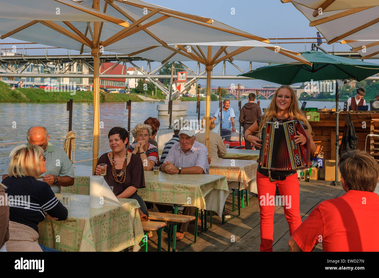 Timber Rafting along the river Drava. Maribor. Slovenia Stock Photo - Alamy