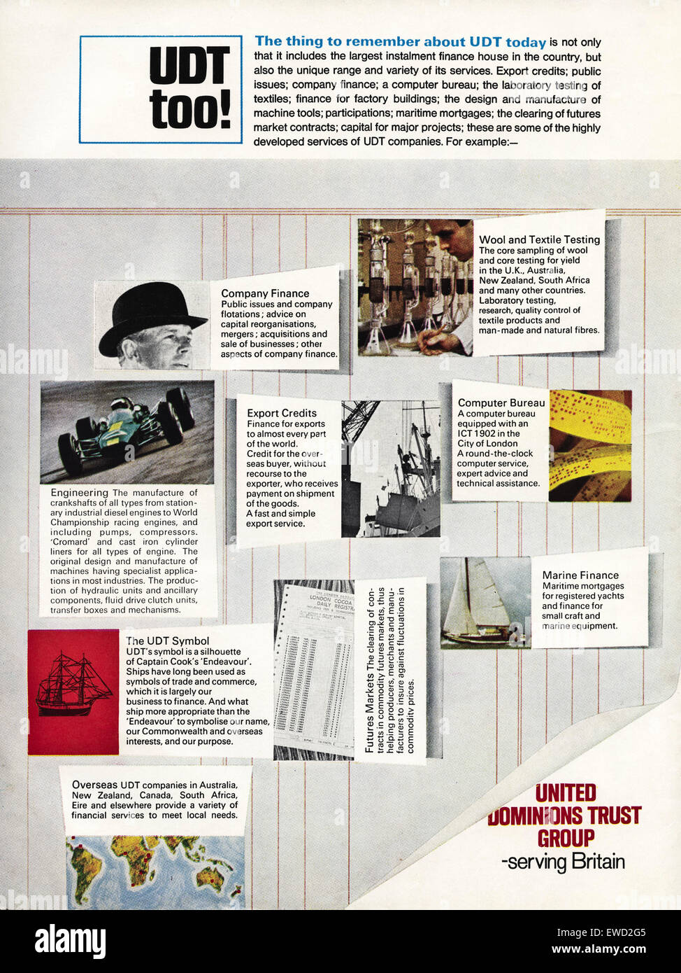 1960s advertisement full page colour magazine advert for United ...