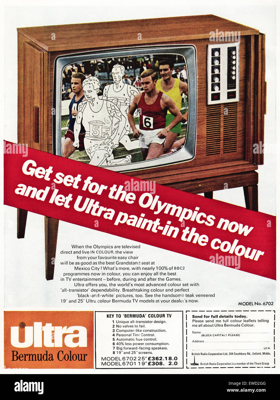 1960s advertisement full page colour magazine advert for Ultra Bermuda ...