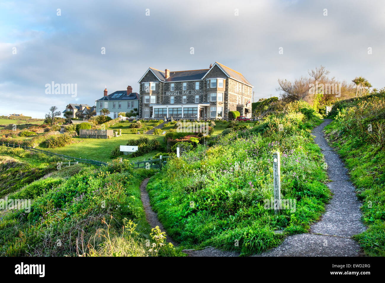 The Housel Bay Hotel at Housel Bay, The Lizard, Cornwall, UK Stock ...
