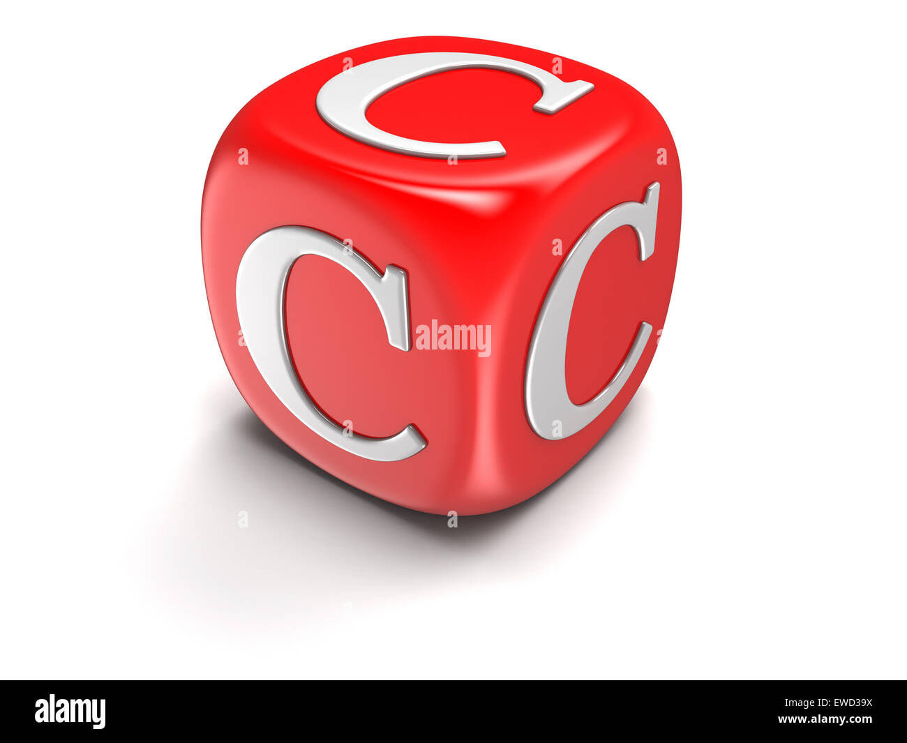 Dice with letter C (clipping path included Stock Photo - Alamy