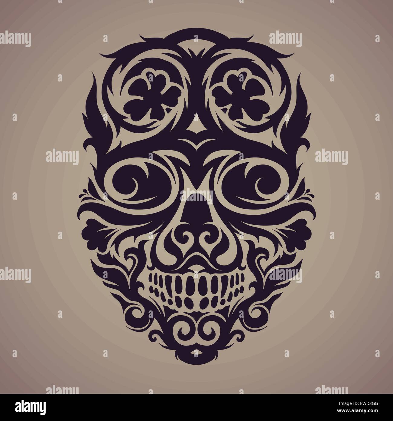 Tribal skull Stock Vector Images - Alamy