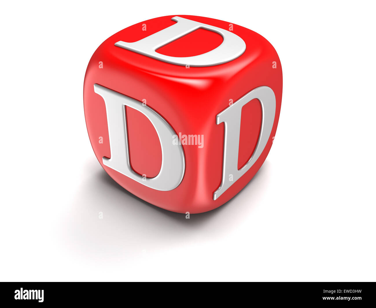 Dice with letter D (clipping path included Stock Photo - Alamy