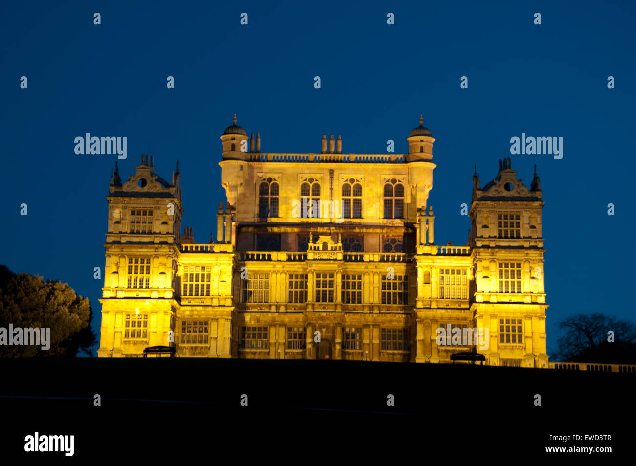 Evening blue hour at Wollaton Hall, Nottinghamshire England UK Stock ...