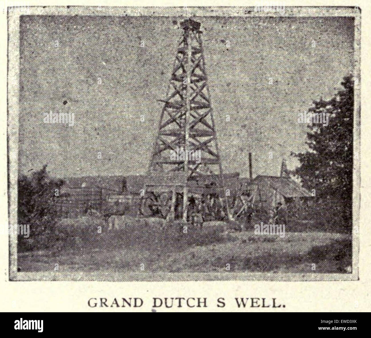 A historic photograph of Grand Dutchâ€™s Well near Pithole ...