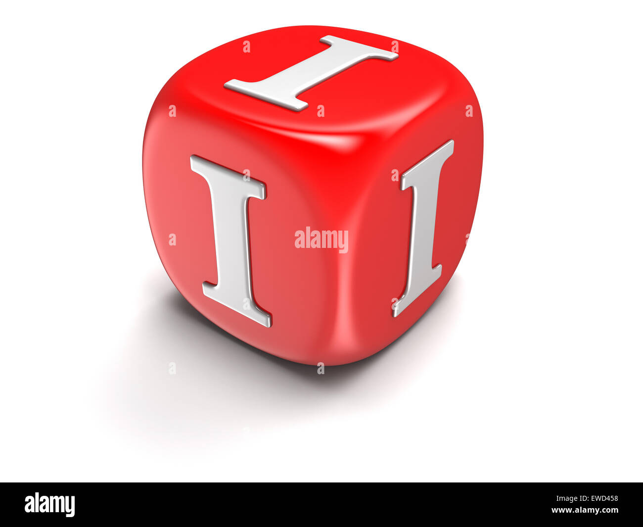 Dice with letter I (clipping path included Stock Photo - Alamy