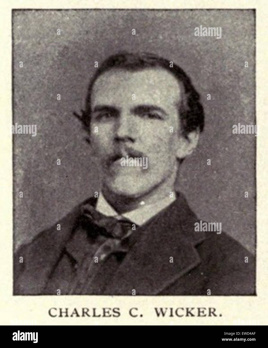 Photograph of Charles C. Wicker taken in 1902, showcasing a historical ...