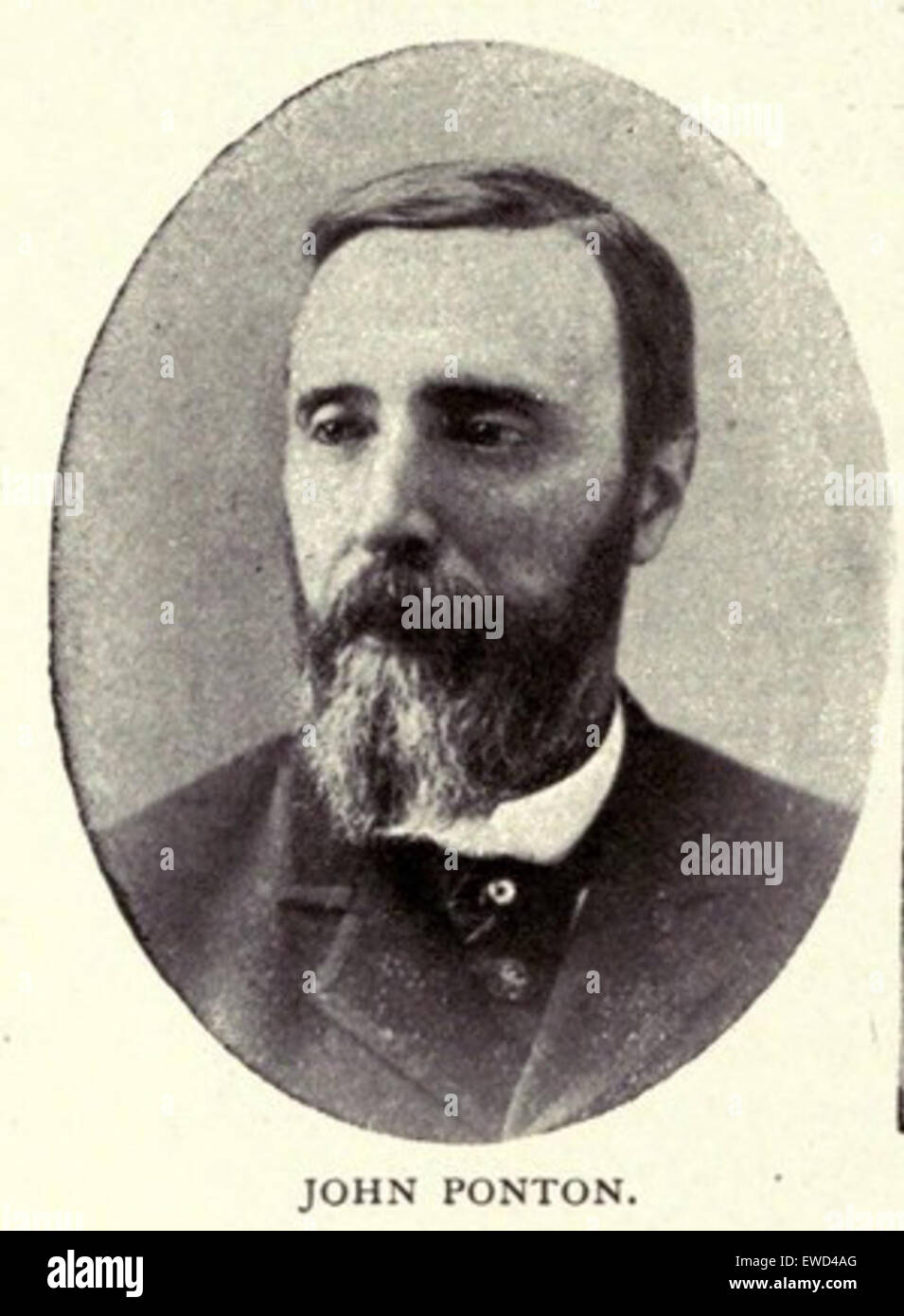 This portrait photograph, taken by John Ponton in 1902, features an ...