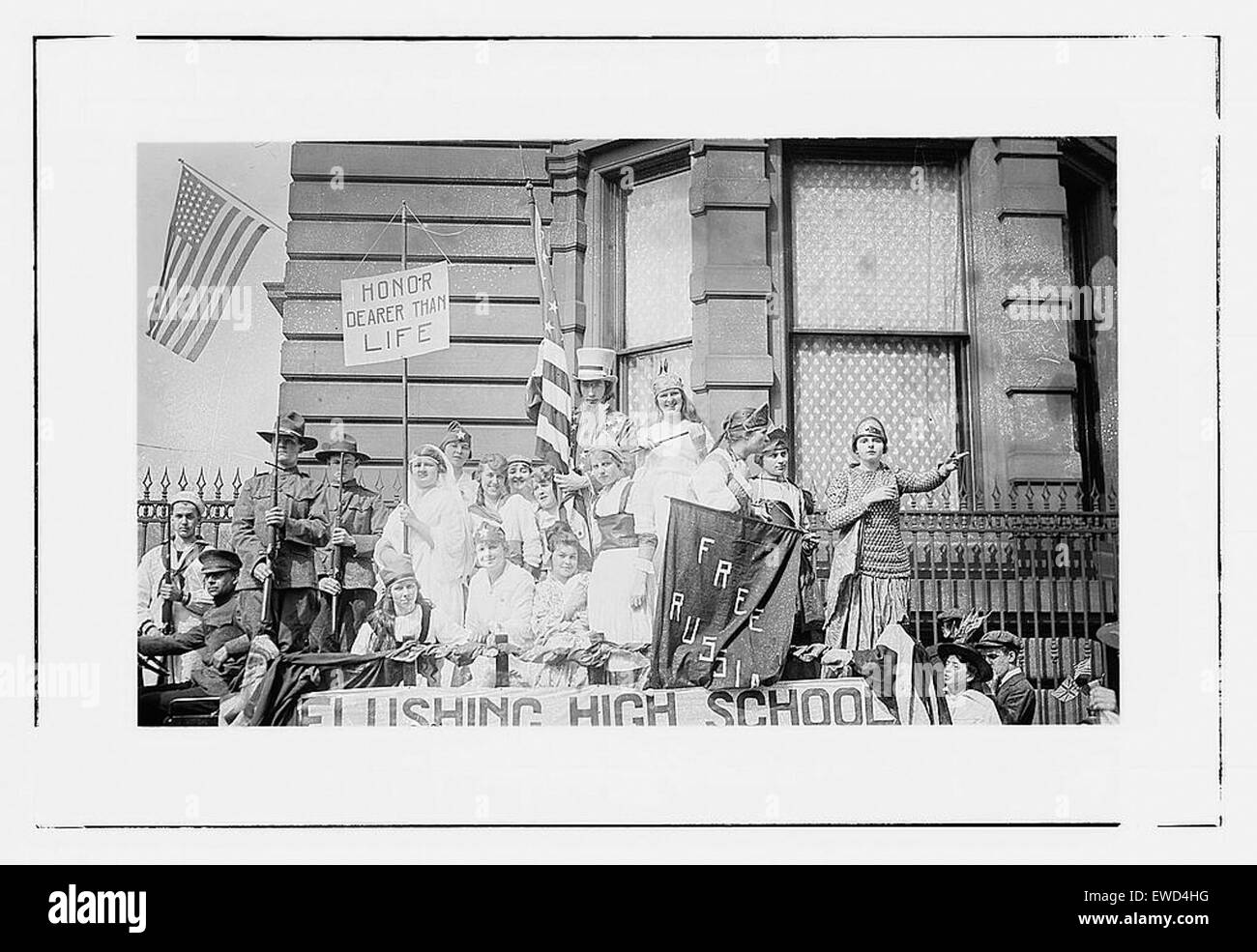 This image captures a high school float featured in the 'Wake Up ...