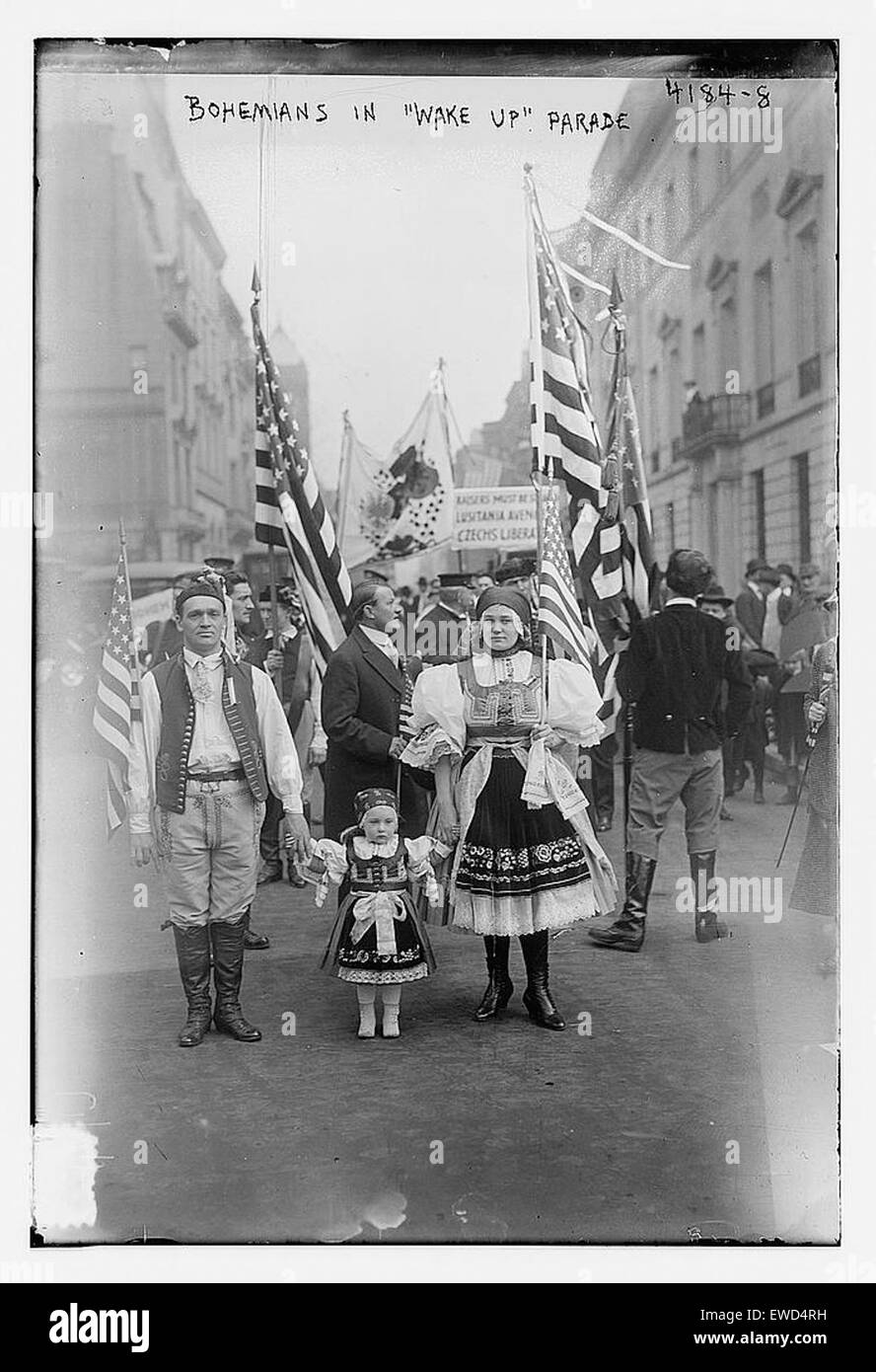 This artwork depicts the Bohemians participating in a 'Wake Up Parade ...