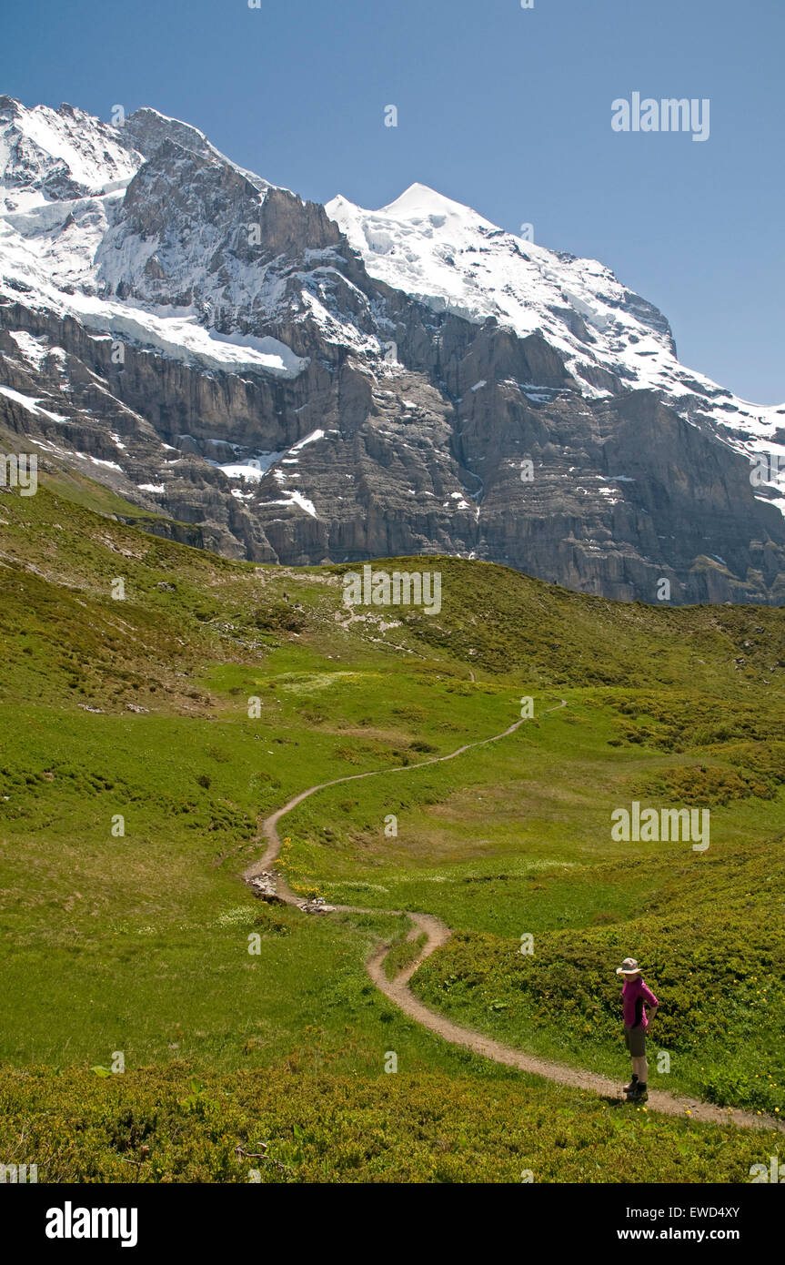 Bernese Oberland region of the Swiss Alps, with the Jungfrau and the ...