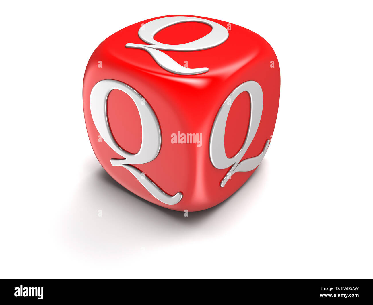 Dice with letter Q (clipping path included Stock Photo - Alamy