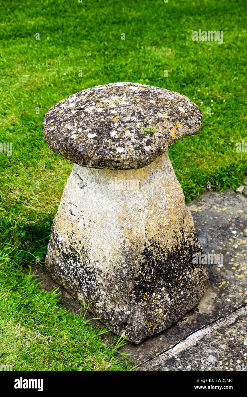 A Staddle stone Stock Photo - Alamy