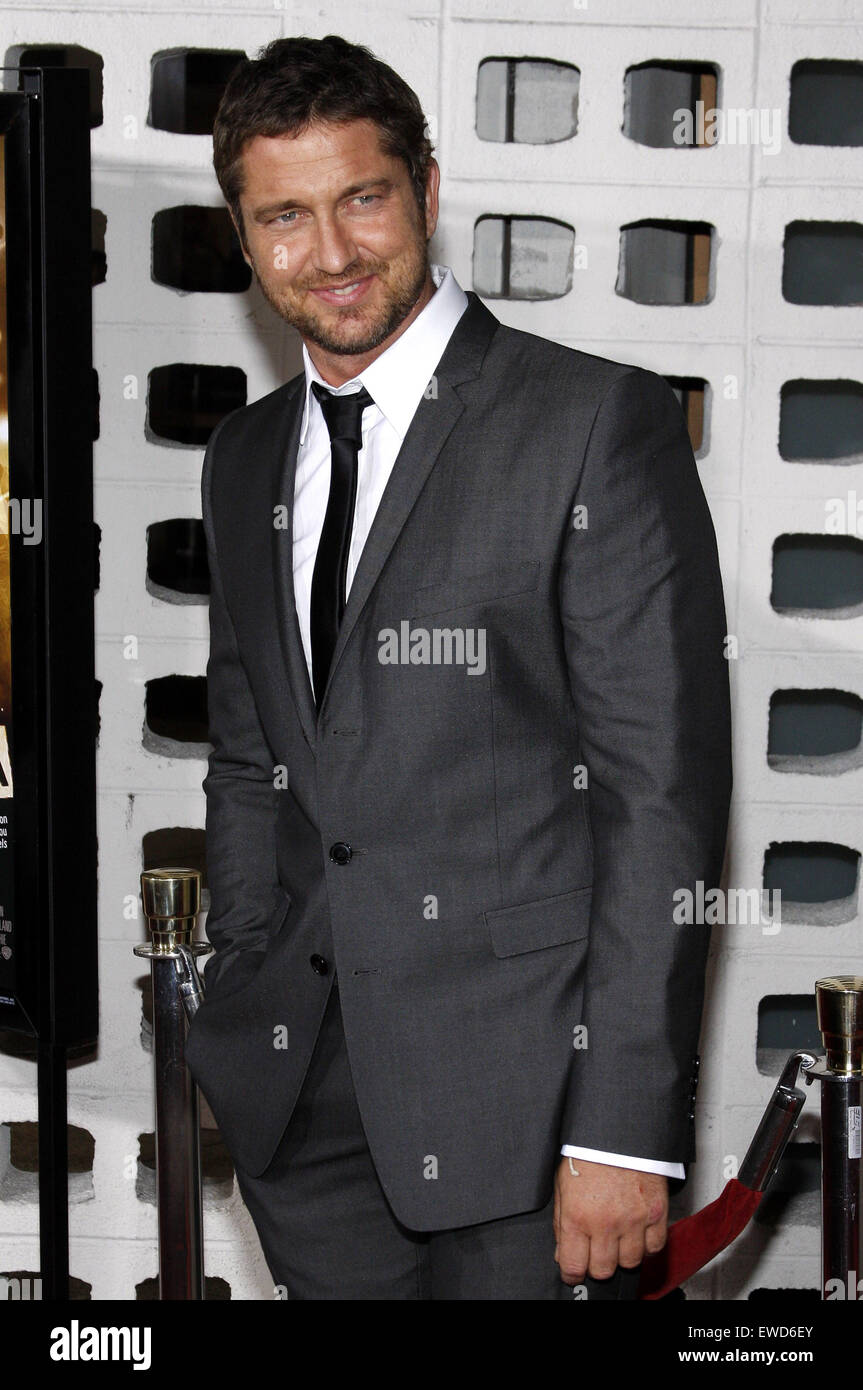 Gerard Butler at the Los Angeles premiere of 'RocknRolla' held at the ...