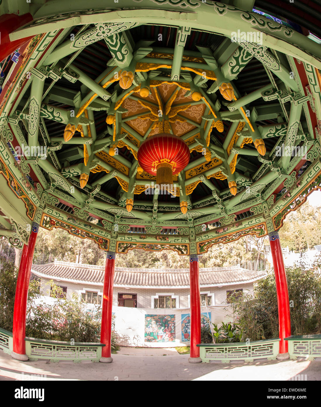 Chinese pavilion in the city park Stock Photo - Alamy
