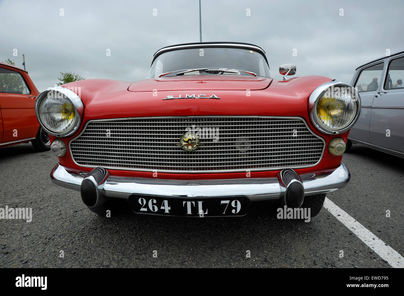 Classic French Simca Aronde convertible car Stock Photo - Alamy