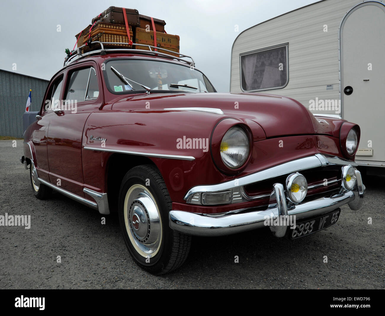 Classic French Simca Aronde saloon car Stock Photo - Alamy