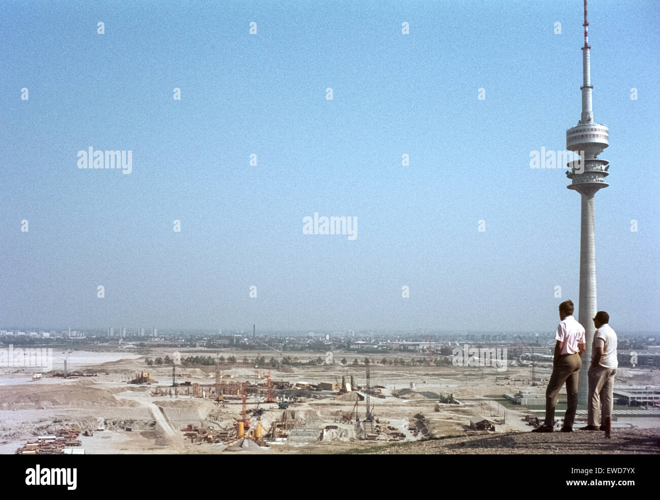 The Munich Olympic Park, site of the Olympic Games 1972, under ...