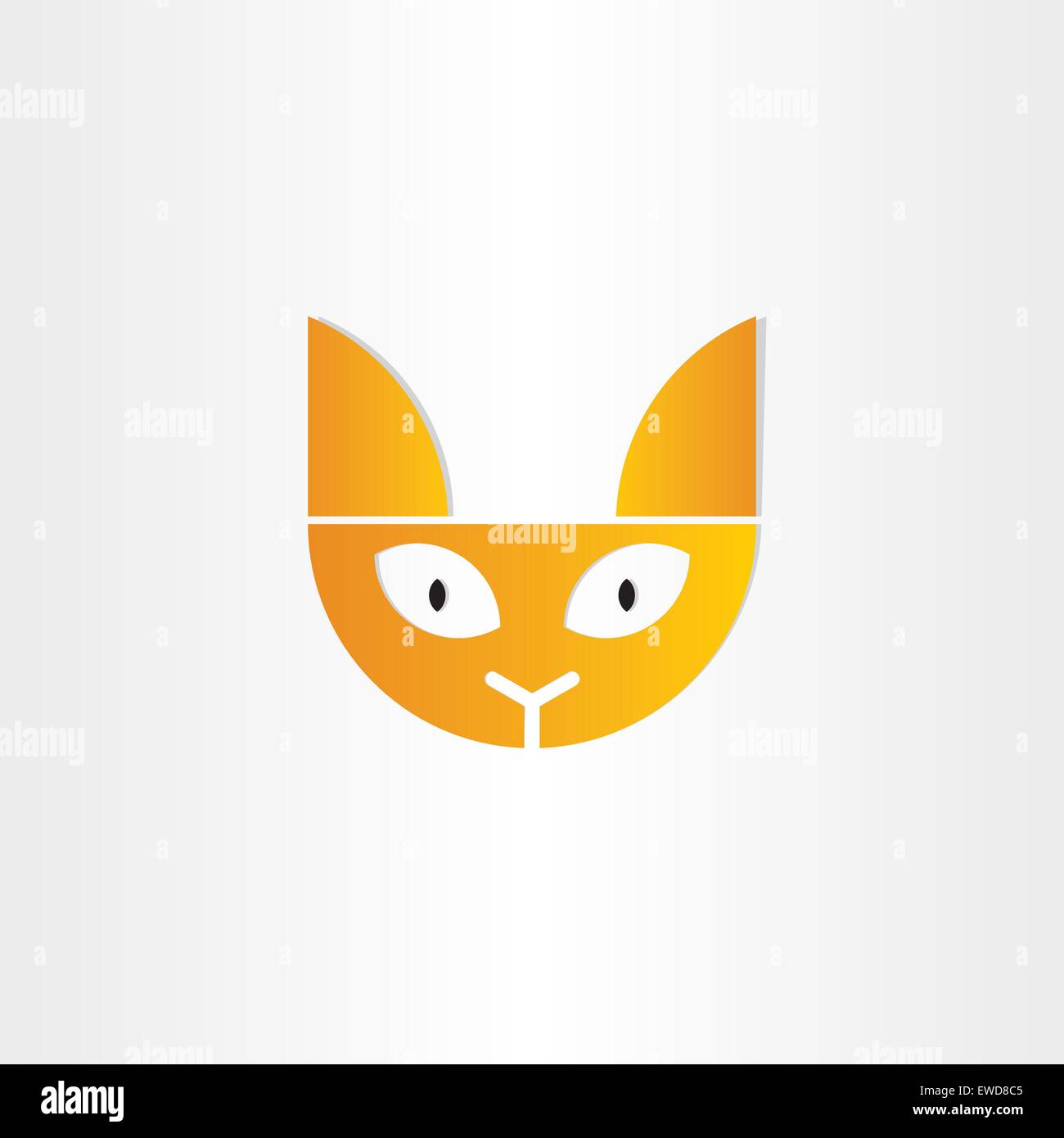 yellow cat head icon design Stock Vector Image & Art - Alamy