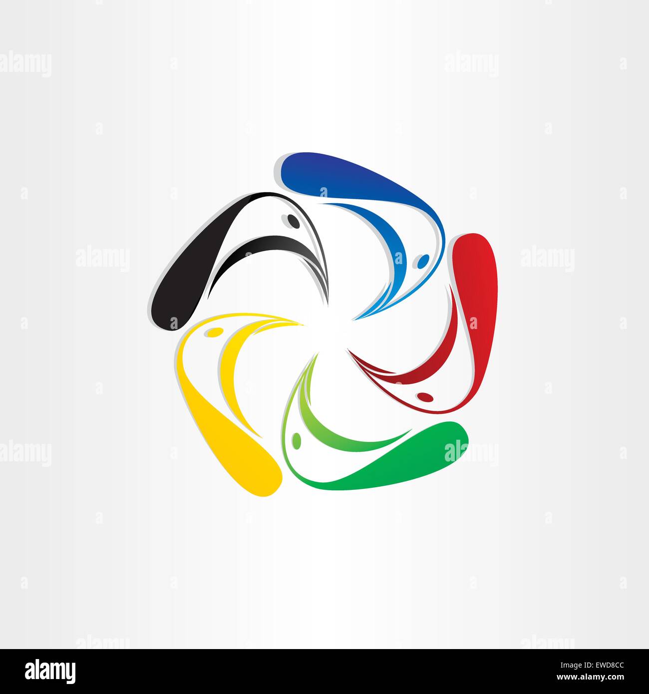 color birds in circle symbol design Stock Vector Image & Art - Alamy