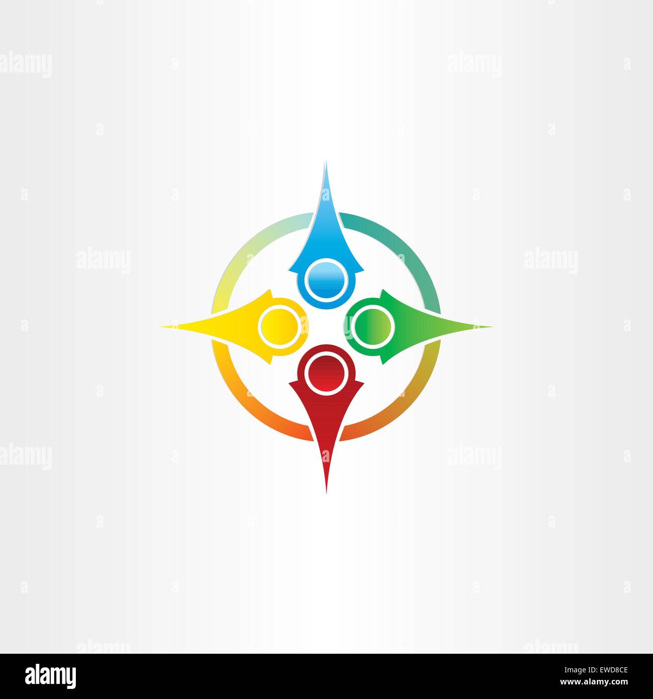 color compass arrows symbol design Stock Vector Image & Art - Alamy