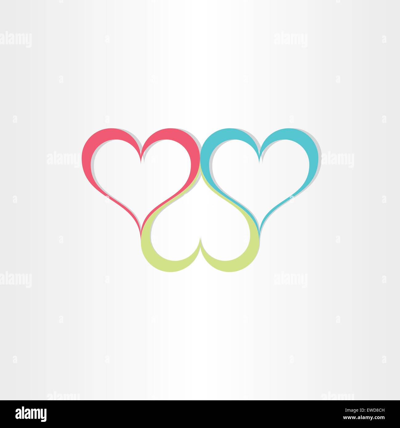 color hearts love symbol design Stock Vector Image & Art - Alamy