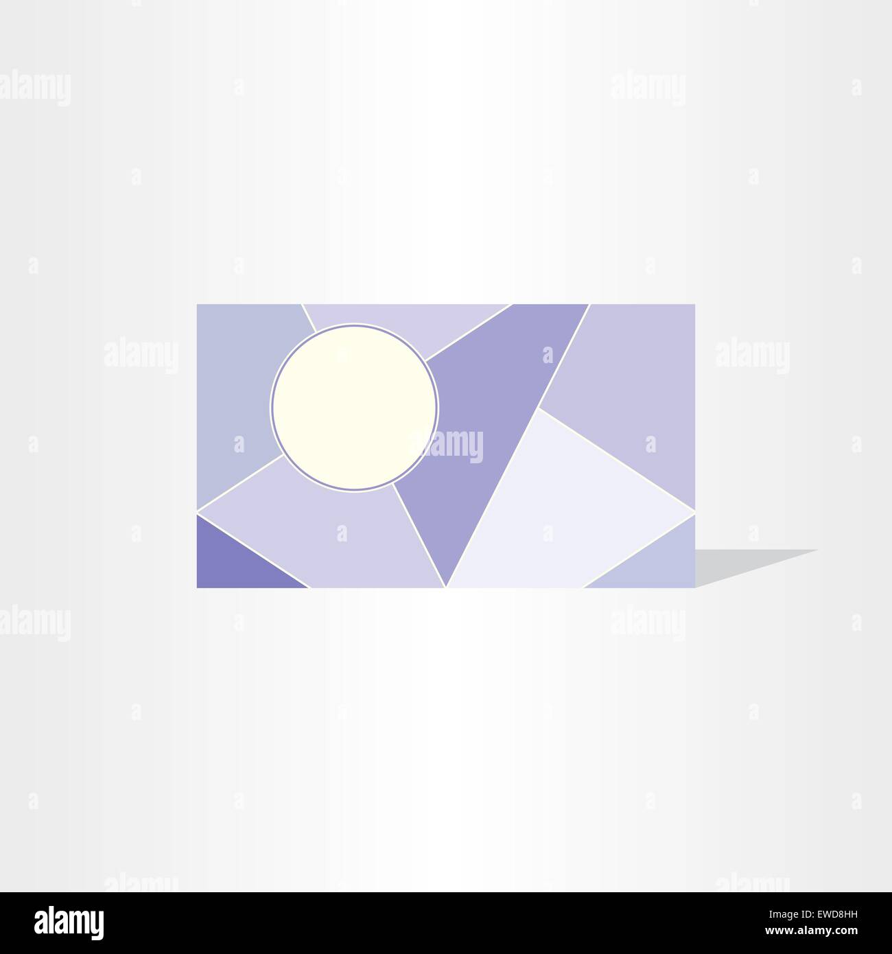 geometric polygonal business card template design Stock Vector Image ...