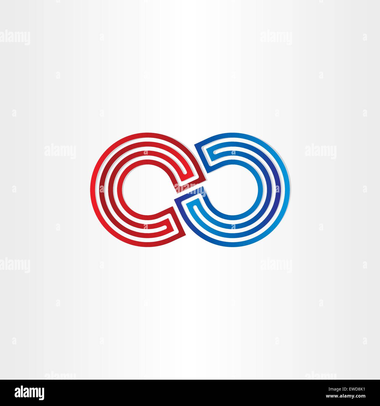 blue red infinity symbol icon design Stock Vector Image & Art - Alamy